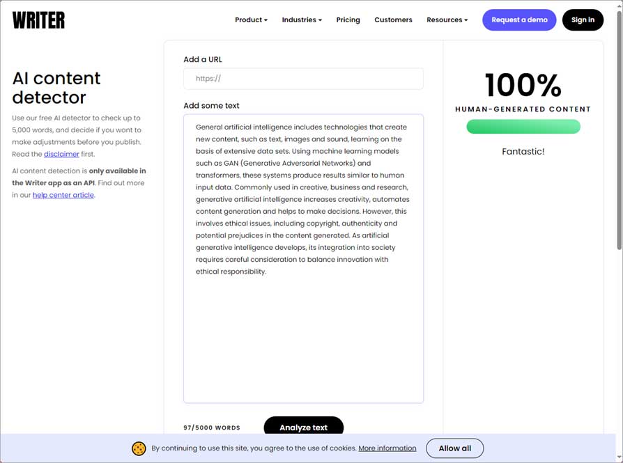 AI Detection: Yes, a Computer Can Tell if AI Wrote This -- Pure AI